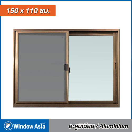 Aluminum Sliding Window, Bronze, S-S 150x110 cm. (With net), Aluminum ...
